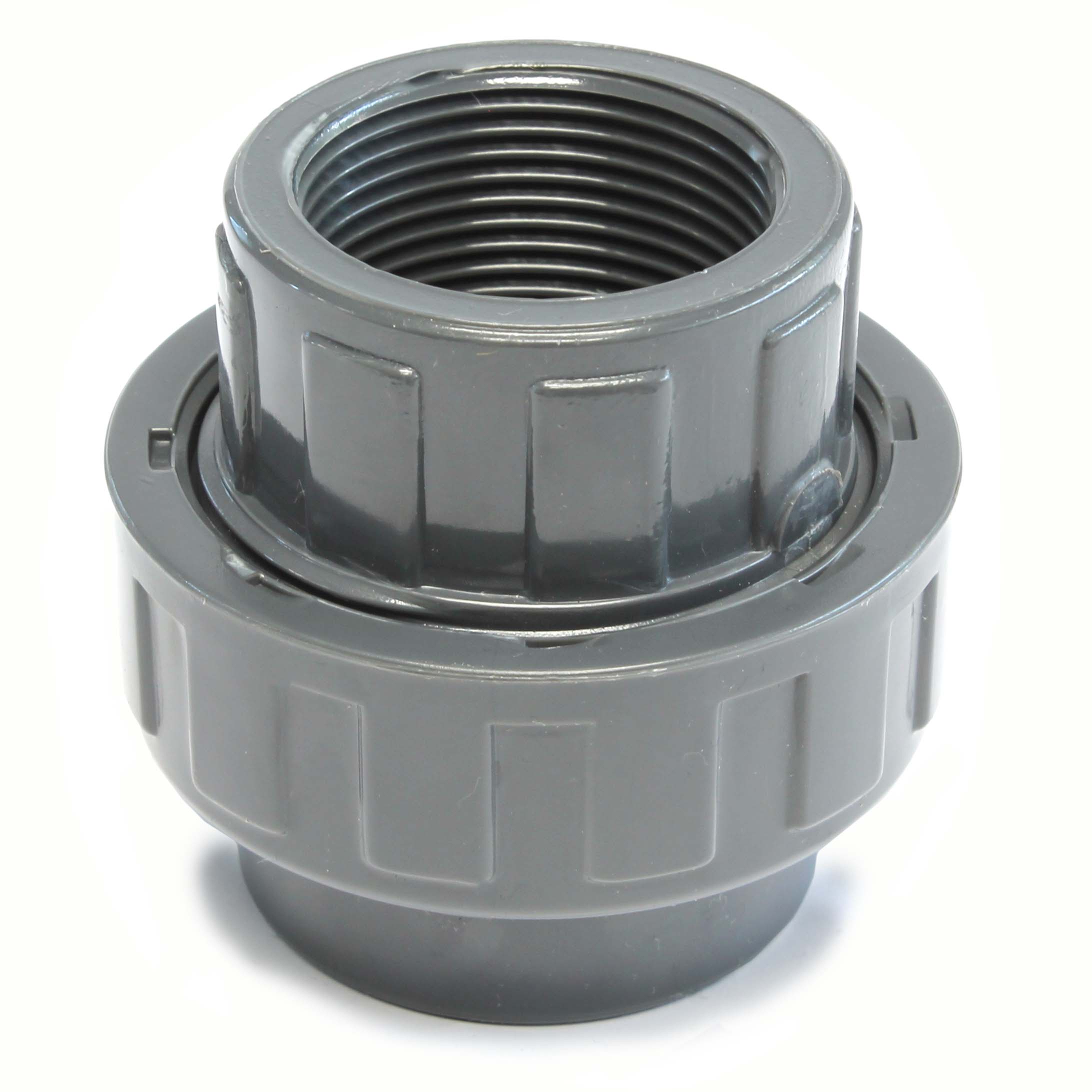 PVC-U 3-delige Koppelingen (Lijm / Binnendraad) - PVC Drukbuis Hulpstuk